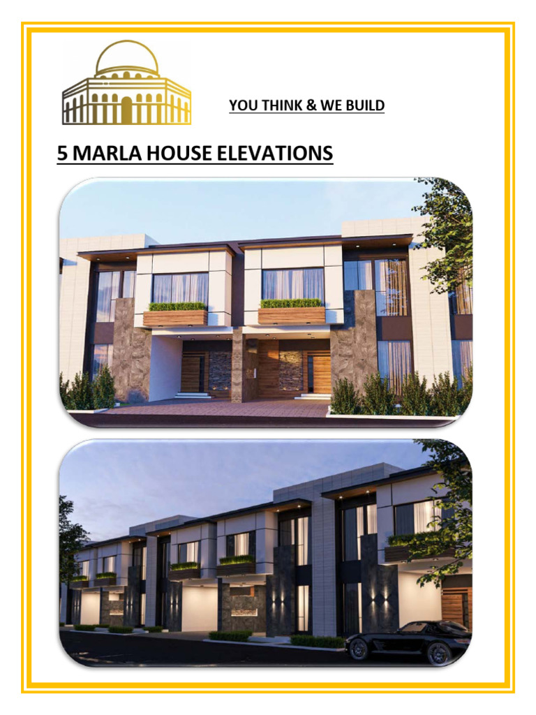 Archkit Group 5 Marla Elevations | PDF