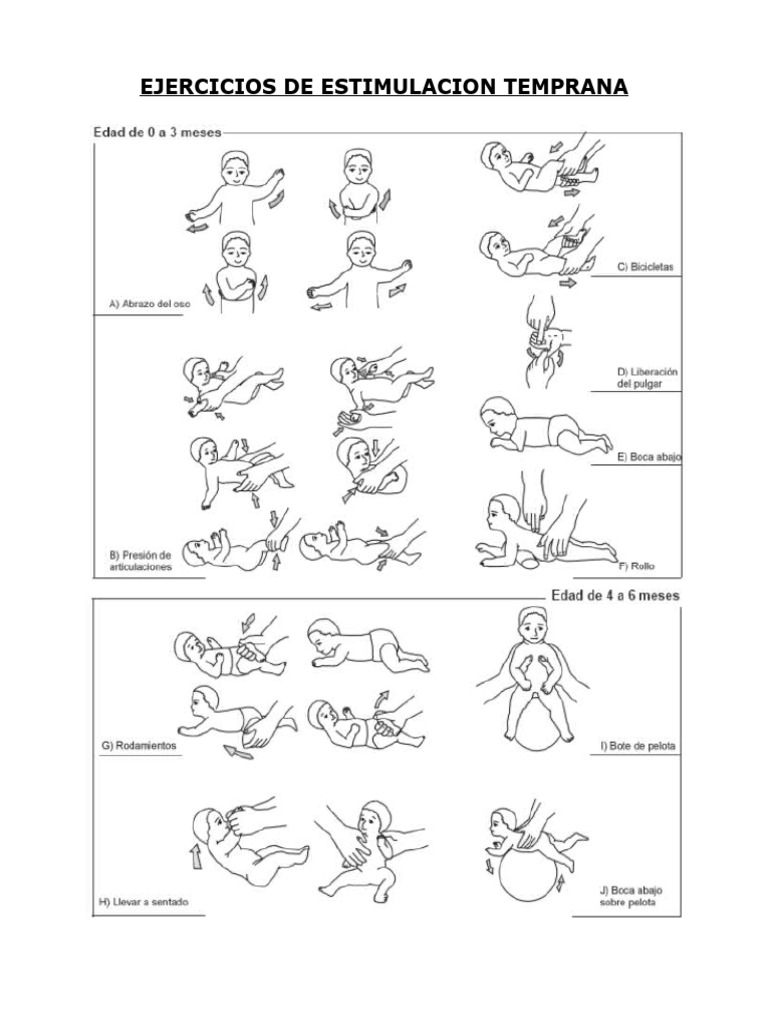 Ejercicios de Estimulación Temprana | PDF