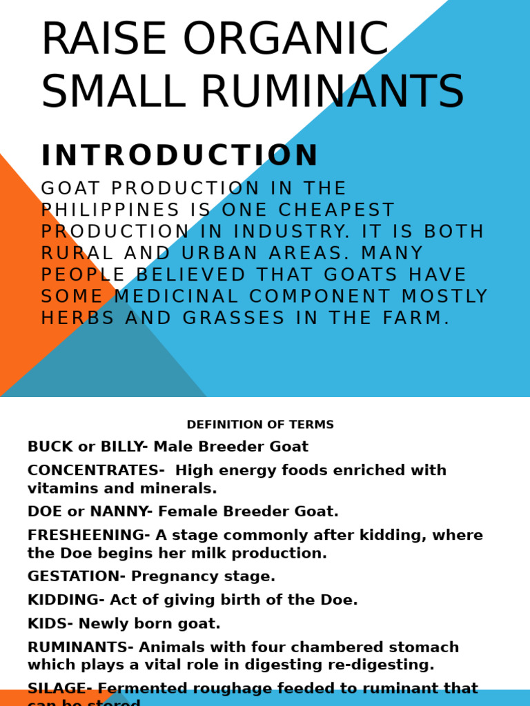 Raise Organic Small Ruminants | PDF | Goat