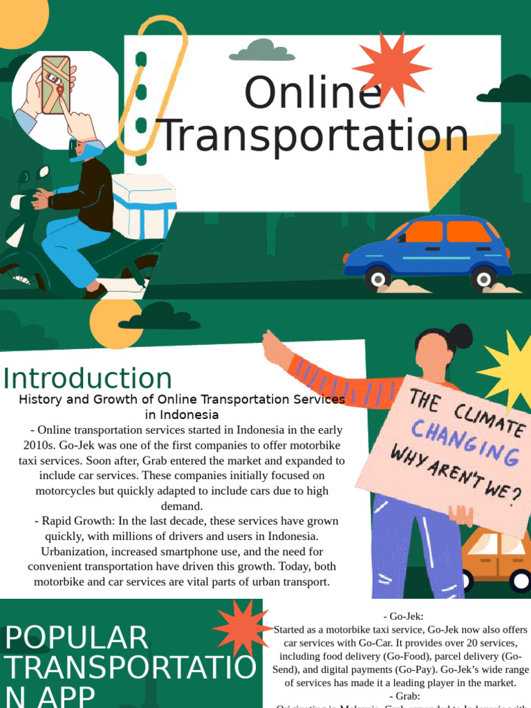 Green Illustrative Green Transportation Presentation | PDF | Transport ...