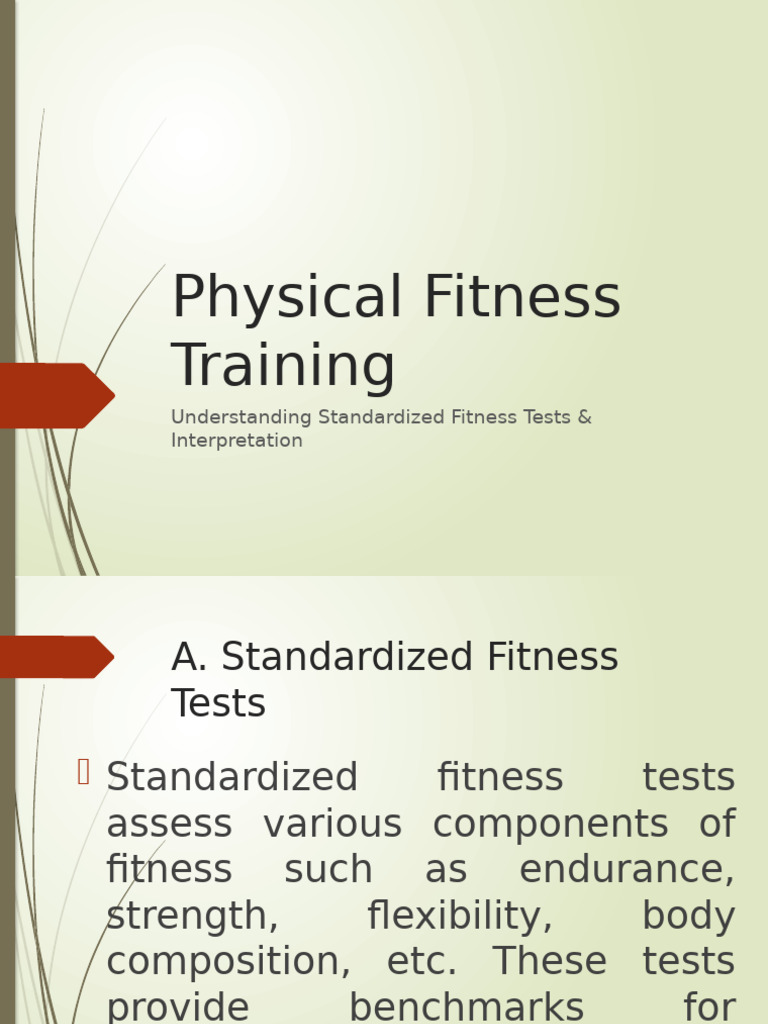 Physical Fitness Training | PDF | Physical Fitness | Body Mass Index