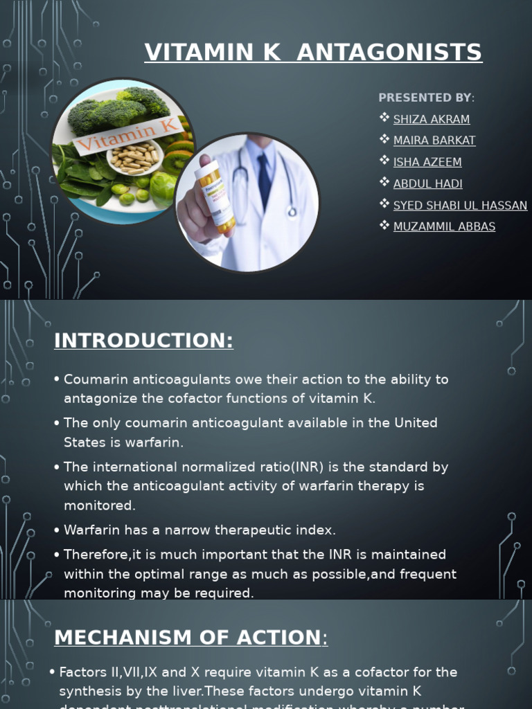 Vitamin K Antagonists | PDF | Coagulation | Medical Specialties