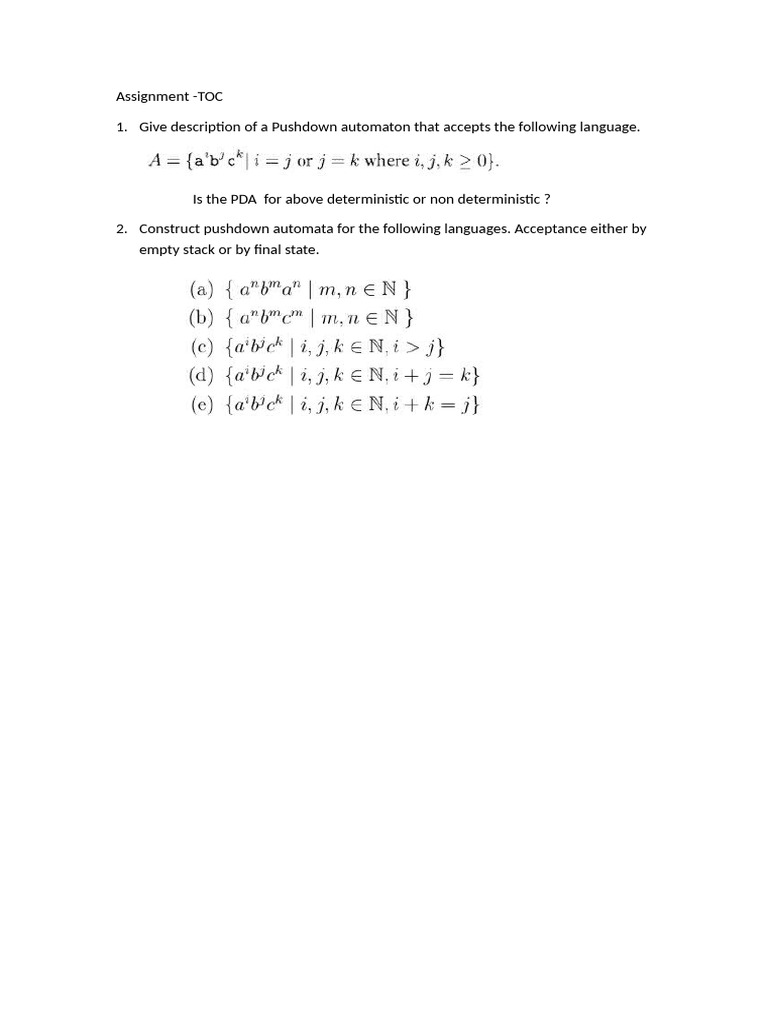 Assignment - TOC | PDF