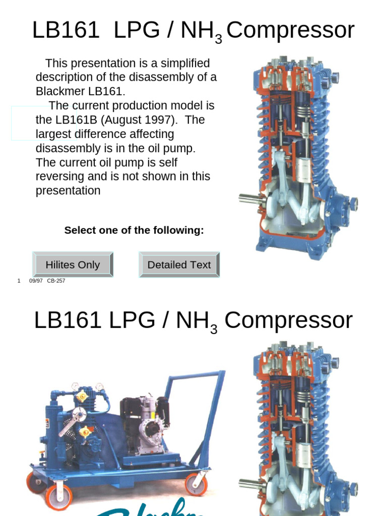 LB161 LPG / NH3 Compressor | PDF | Piston | Valve