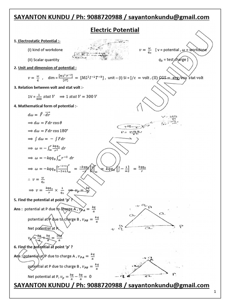Electric Potential | PDF | Metrology | Physical Phenomena