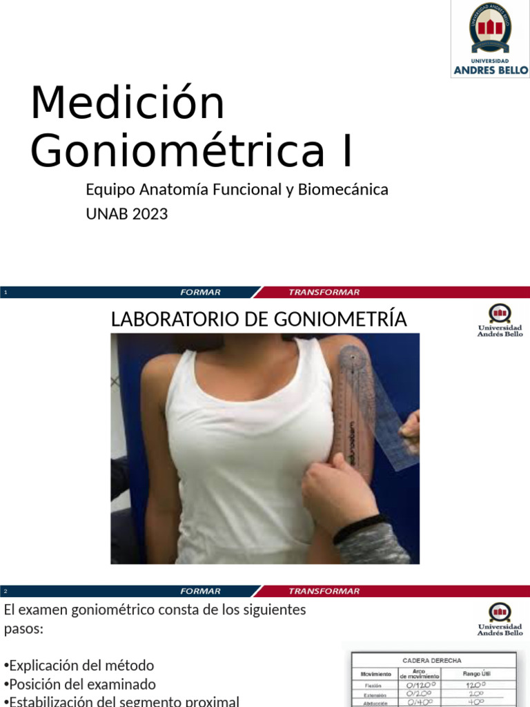 Guía de Goniometría Articular 2023 | PDF | Codo | Hombro