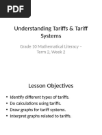 Tariff Worksheets GR12 | PDF