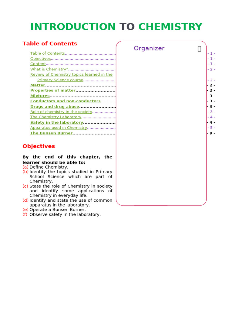 1.1 Introduction To Chemistry | PDF | Substance Abuse | Drugs