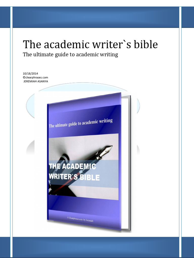 The Academic Writers Bible | PDF | Citation | Plagiarism