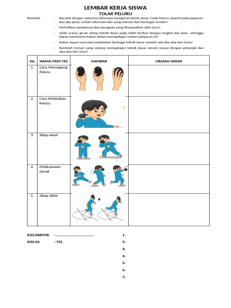 Lembar Kerja Tolak Peluru | PDF