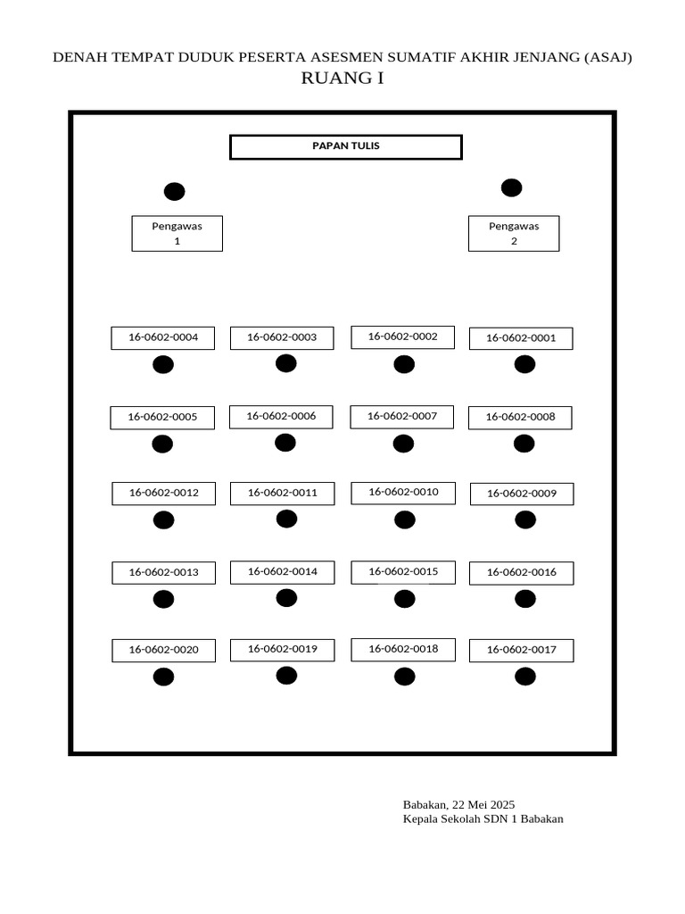 Denah Tempat Duduk Asaj | PDF
