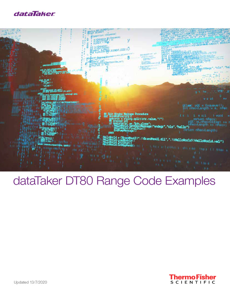 Datataker Dt80 Range Code | PDF | File Transfer Protocol | Usb Flash Drive