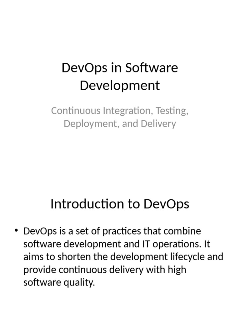 DevOps Seminar Presentation | PDF