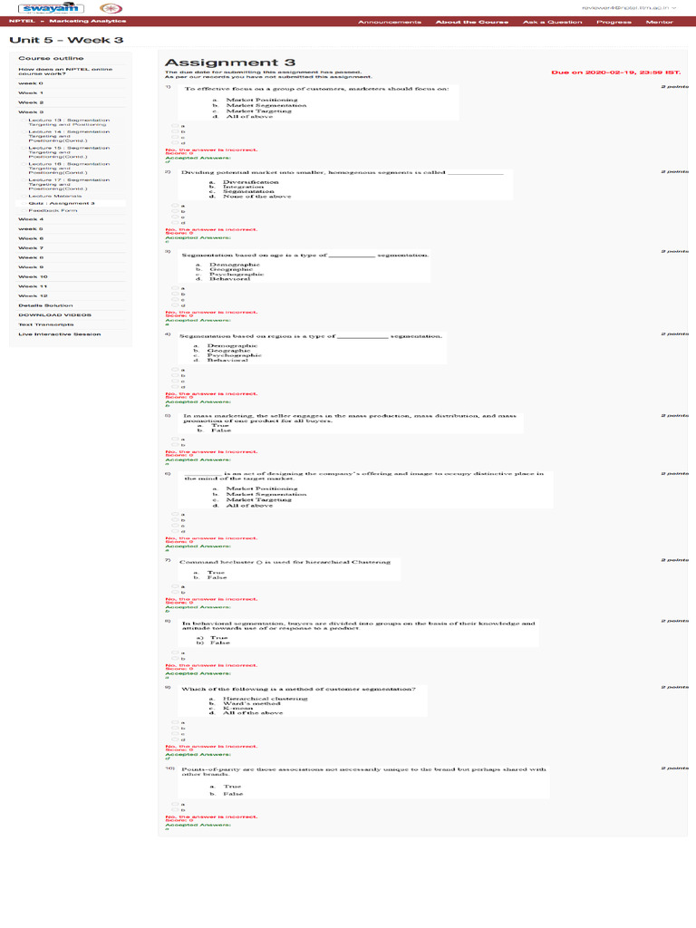 Noc20 mg30 Assigment 4 | PDF