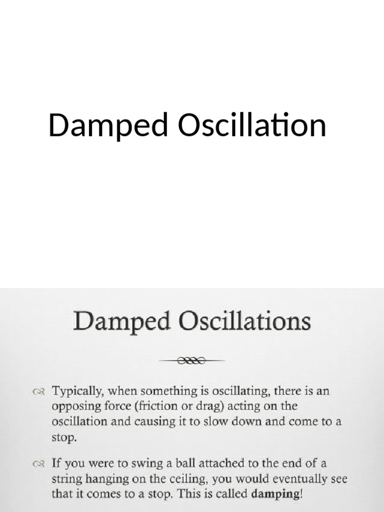 Damped Oscillation | PDF