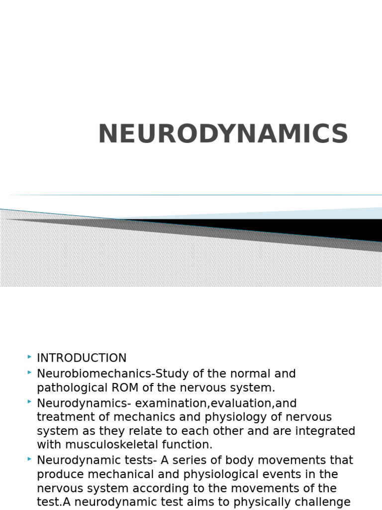 Neurodynamics: Techniques & Tests | PDF | Anatomical Terms Of Motion ...