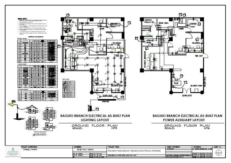 Baguio 1ST Floor As Built Layout-Revised | PDF | Electricity | Wire