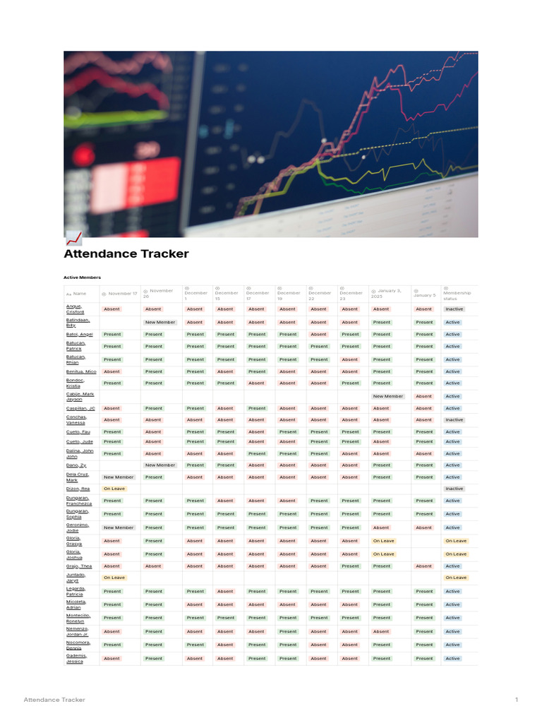 Attendance Tracker | PDF