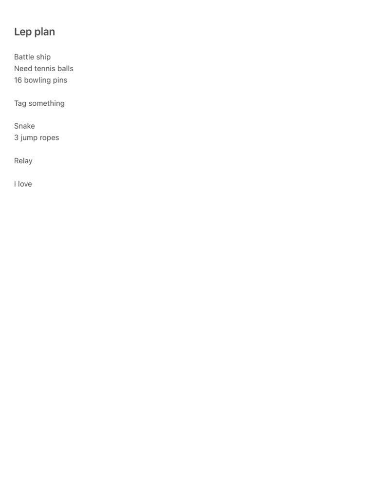 Lep Plan | PDF