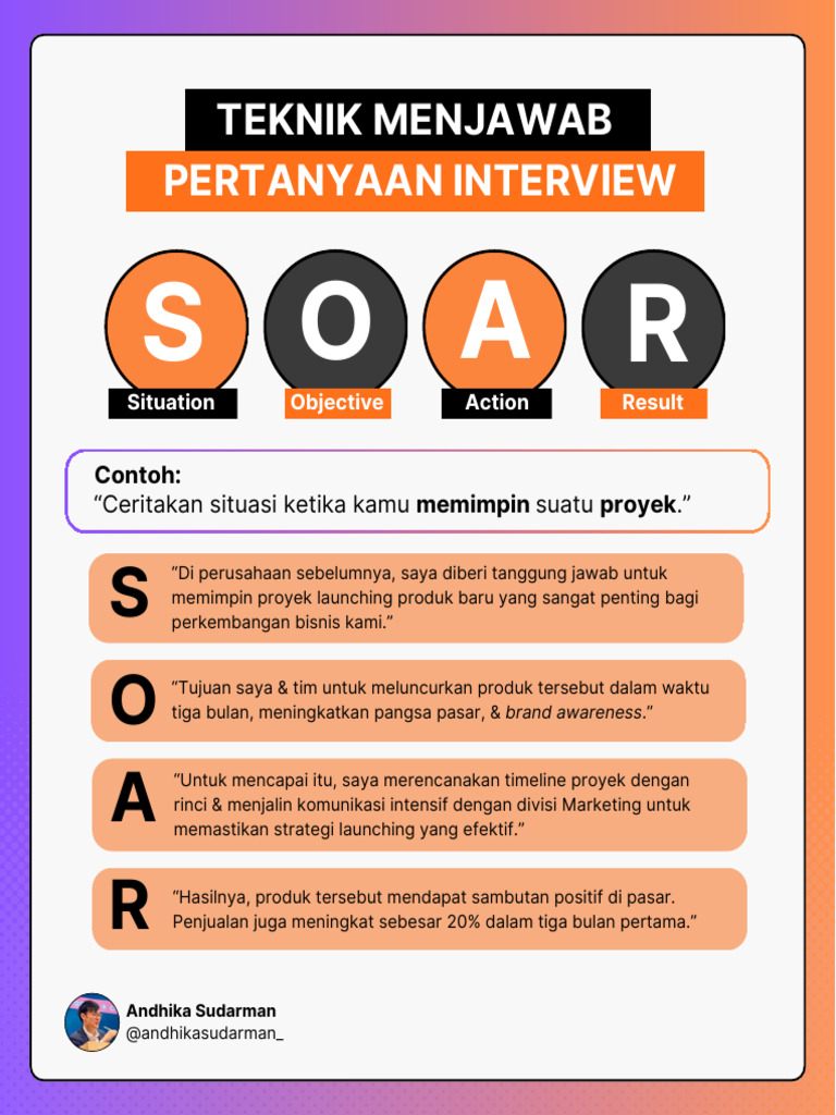 Teknik Menjawab Pertanyaan Interview Yang Efektif | PDF