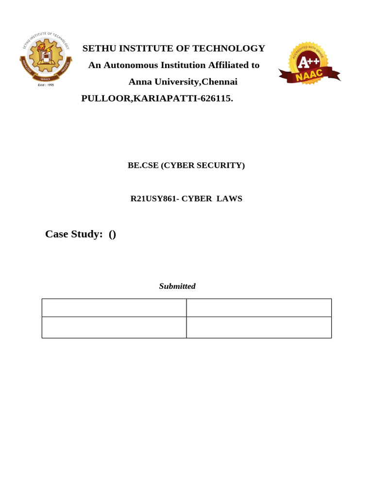 Cyber Laws Front Page | PDF