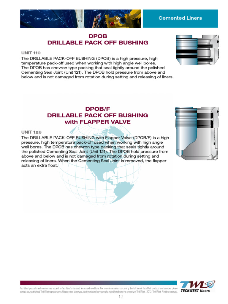 Drillable Pack Off Bushing With Flapper Valve | PDF | Valve ...
