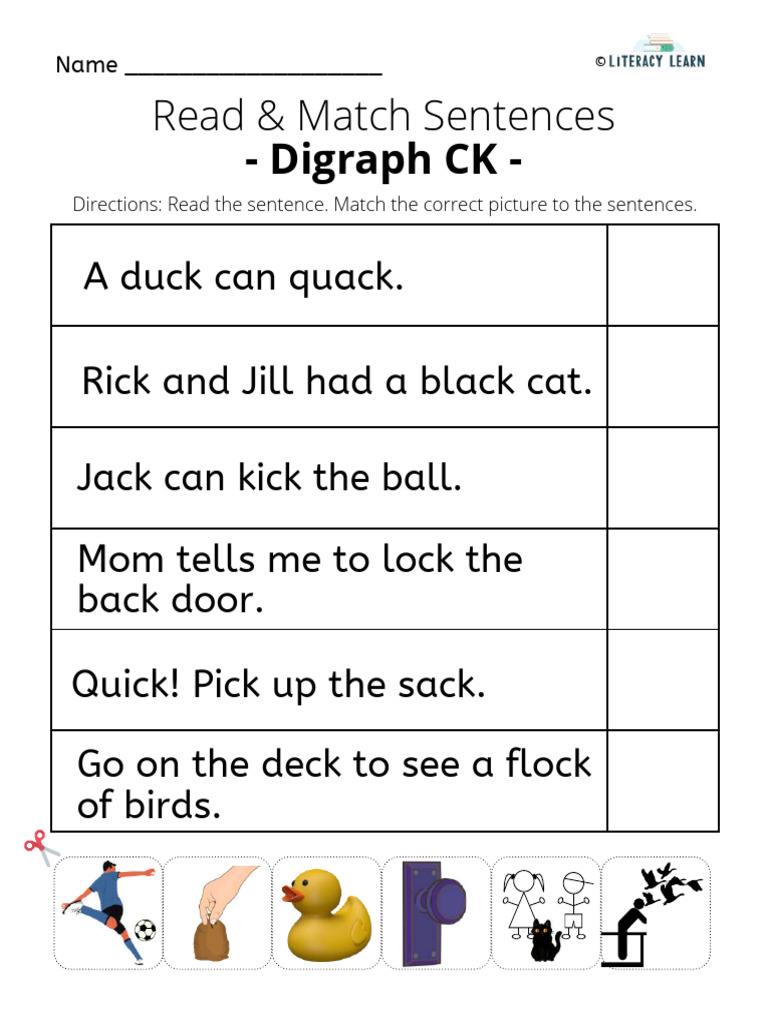 Digraph CK Decodable Sentences | PDF