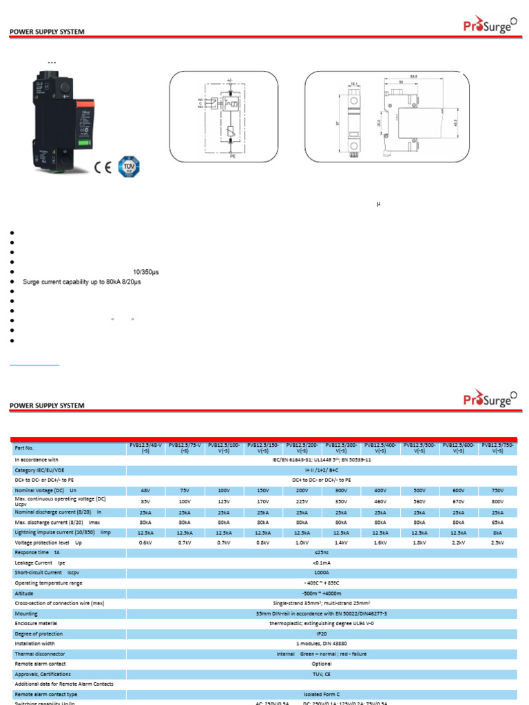 Download-data-sheet-of-T1T2-PVB12.5-series-PV-DC-SPD-and-MPVB12.5-PCB-mounting-SPD | PDF ...