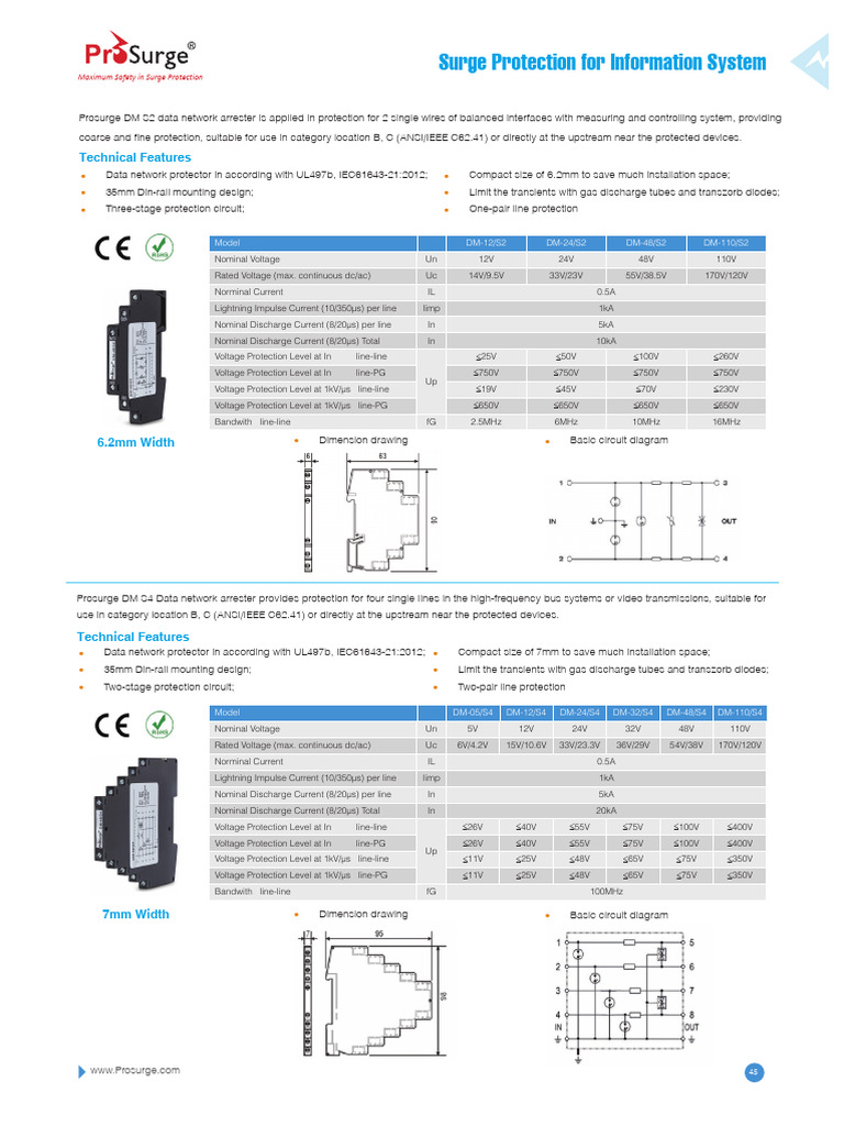 Prosurge-catalog-DM-S2-DM-S4-SPD-for-measuring-and-control-system | PDF | Electricity | Power ...