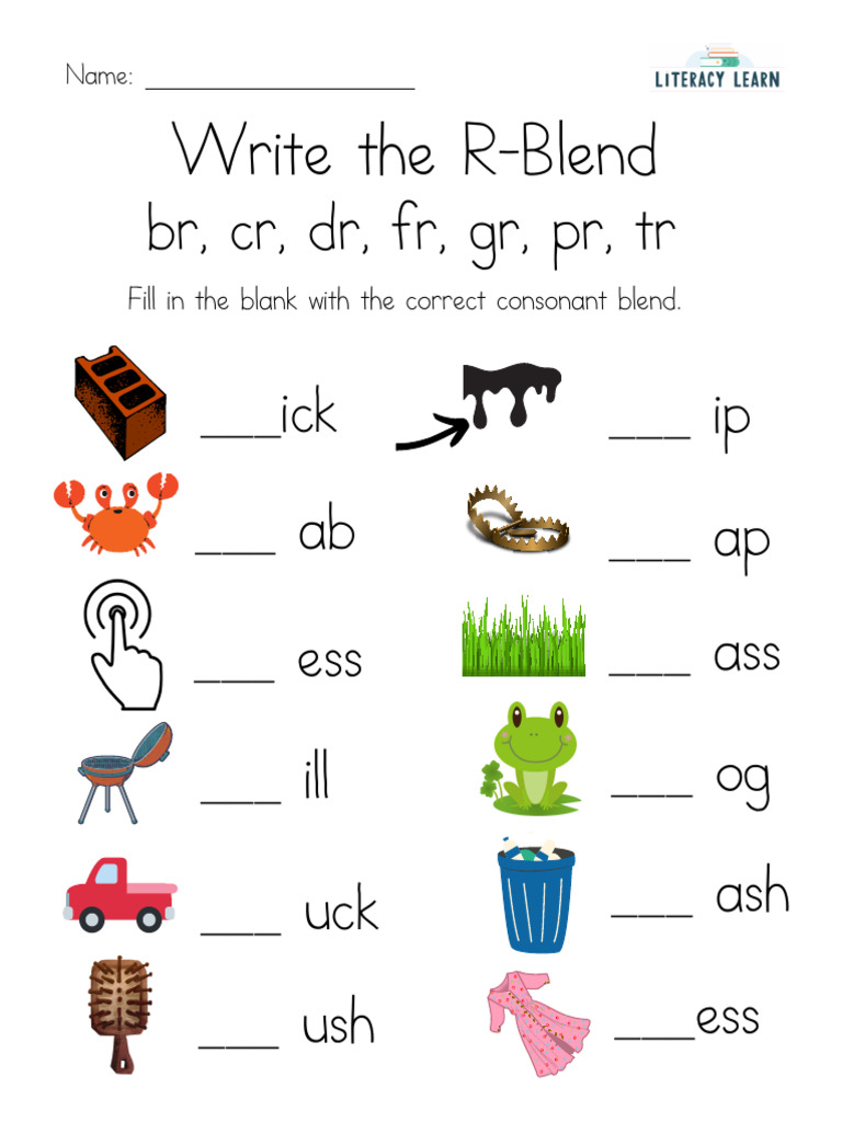 Write-The-R-Blend-Worksheet | PDF