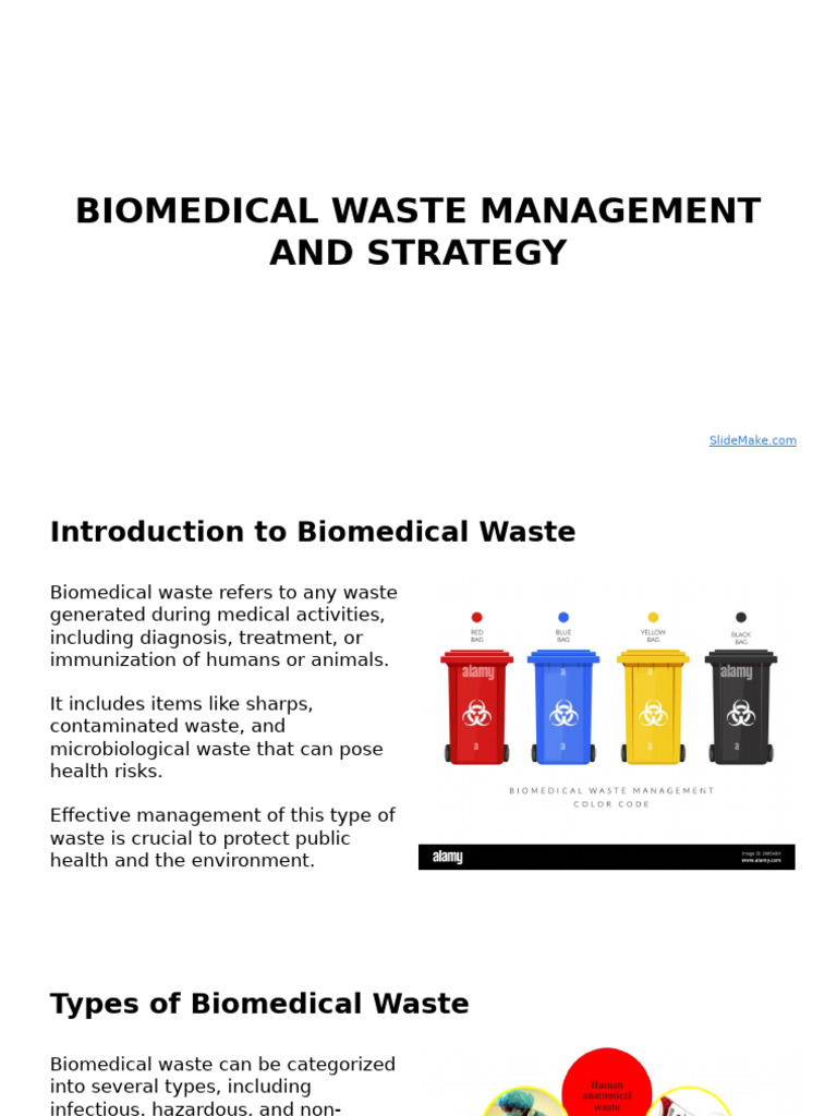 BIOMEDICAL WASTE MANAGEMENT AND STRATEGY | PDF | Waste | Waste Management