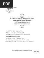 Apex Examination Council 2025 Ent 1 | PDF | Entrepreneurship | Economies