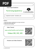 Corbett Factorising-Quadratics | PDF | Teaching Mathematics