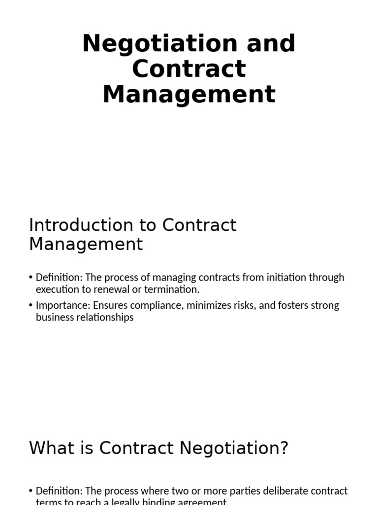 5 Negotiation and Contract Management | PDF | Negotiation | Business