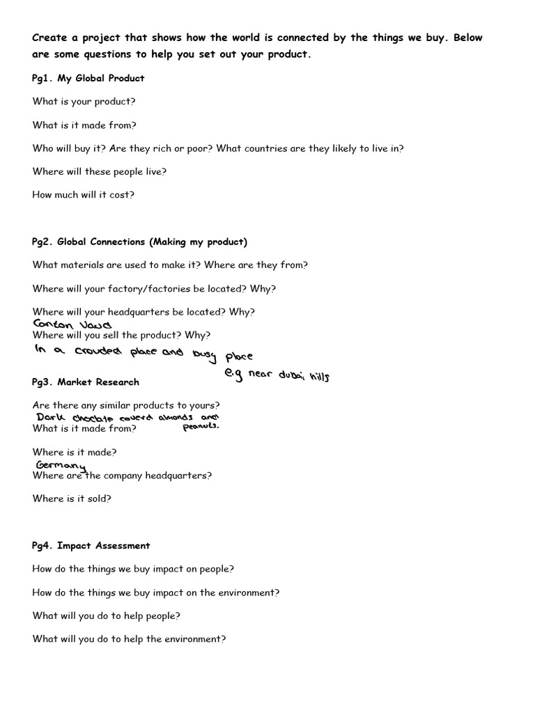 Year 8 Moral Project 2.2 Guidance Questions | PDF