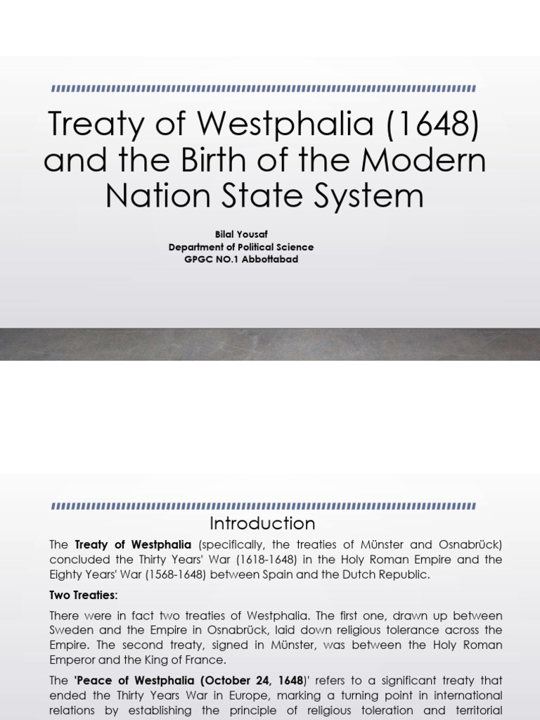 2 Treaty of Westphalia and Modern State System | PDF | Sovereignty ...