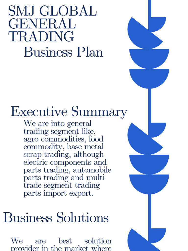 Business Plan of SMJ Global General Trading FZ LLC - Docx ...