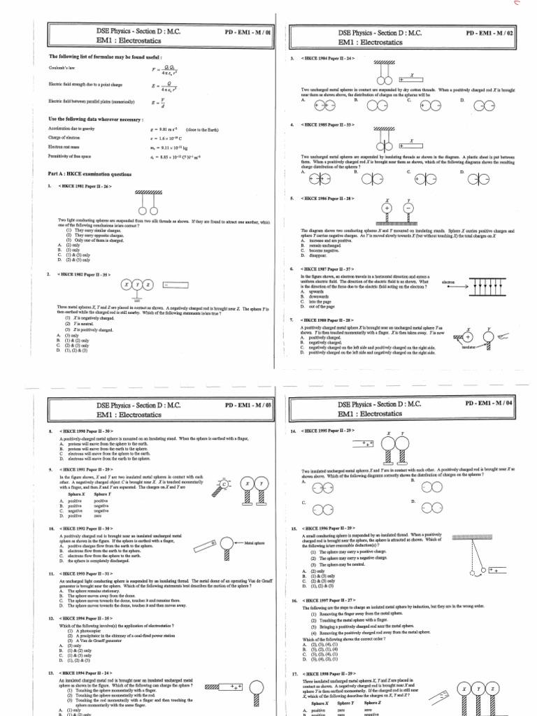 Phy by Topic PP Book4 Ch1 Electrostatics | PDF
