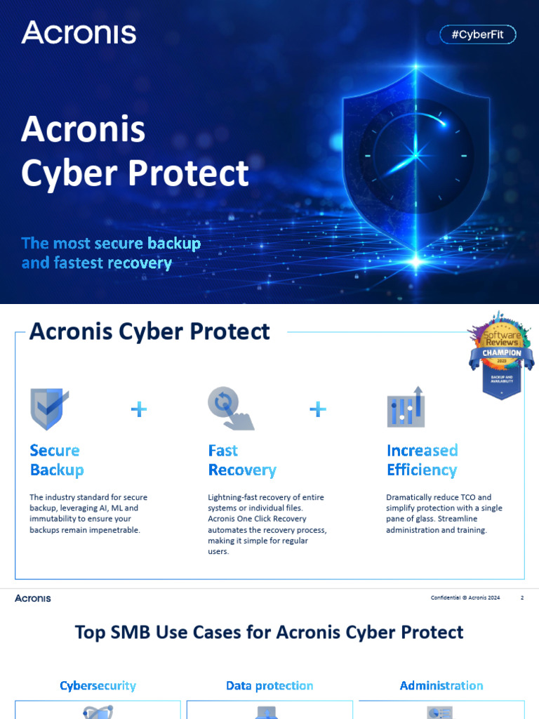 Product Deck Acronis Cyber Protect EN US 240208 | PDF | Backup | Security
