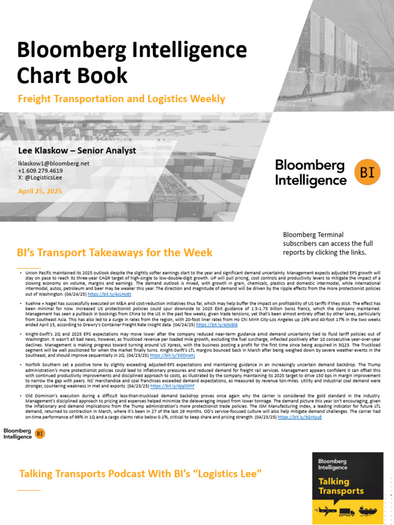 Bloomberg Intelligence NSC Transports Industry Indicators 042525 LR ...