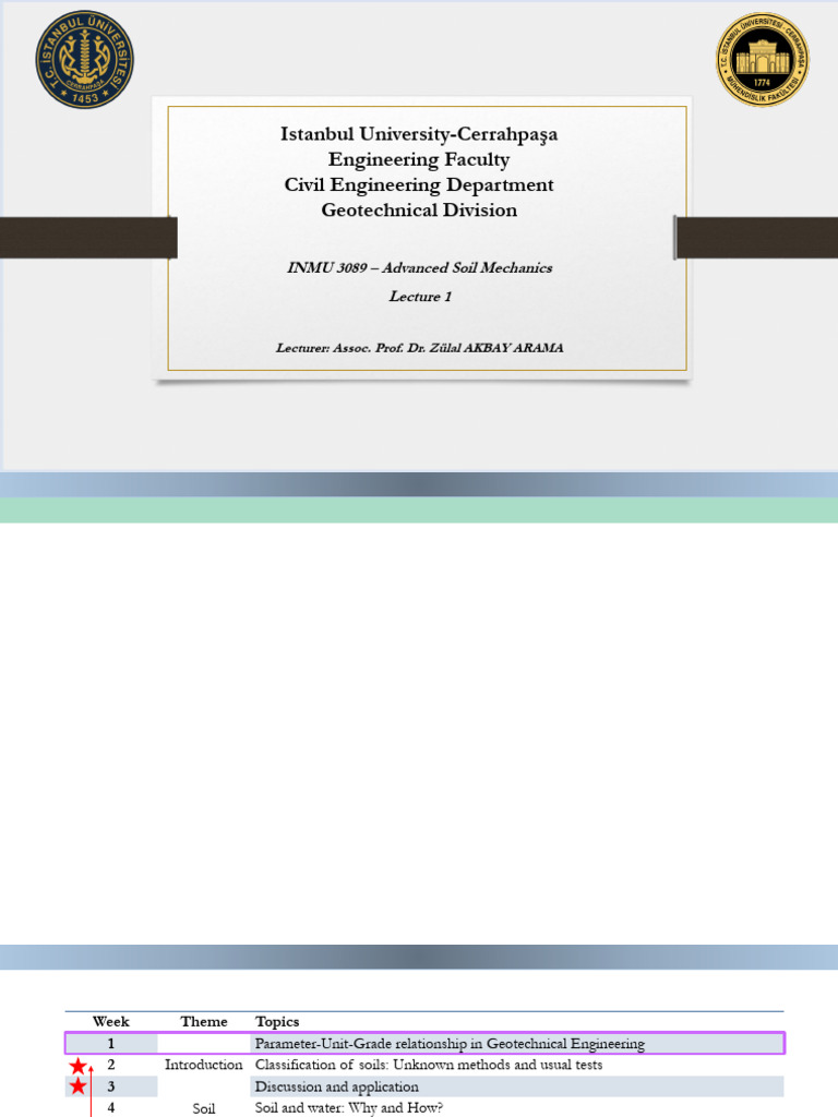 Advanced Soil Mechanics 2022 2023 Springterm Note1 | PDF | Geotechnical Engineering | Soil Science