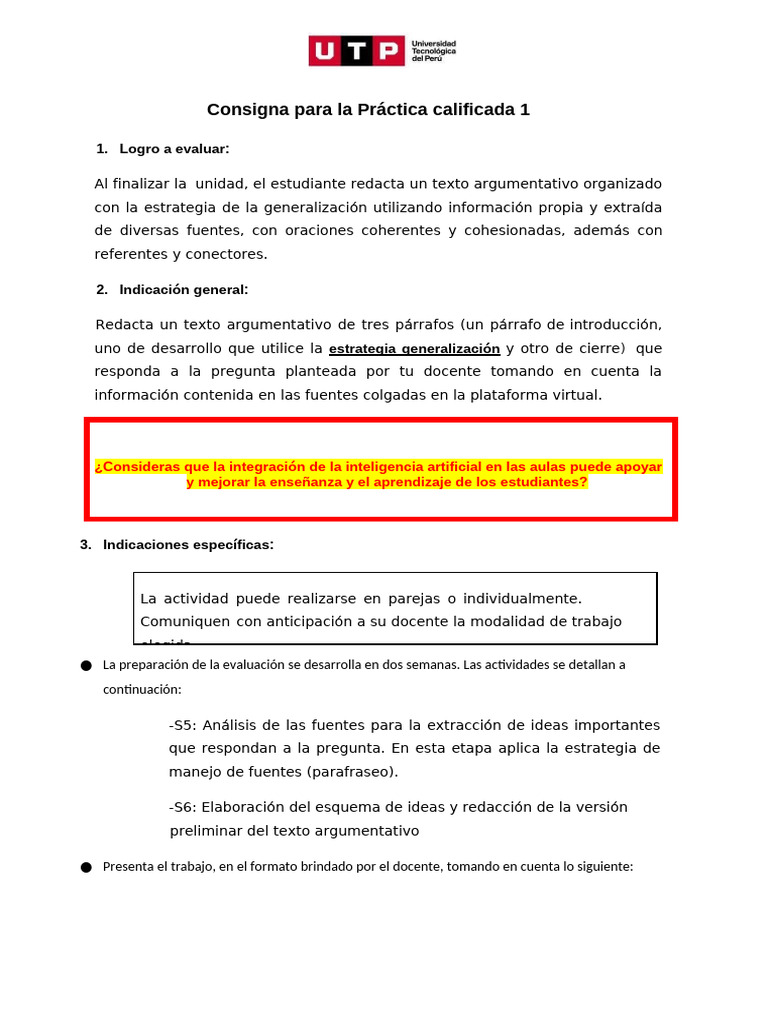 ? Consideras Que La Integración de La Inteligencia Artificial en Las Aulas Puede Apoyar y ...
