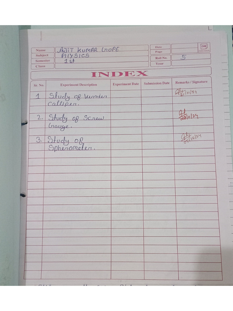 Physics Experiments | PDF