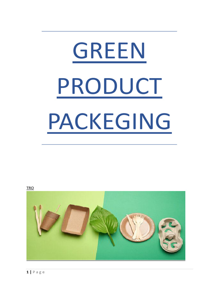 Green Product Packeging2 | PDF | Recycling | Sustainability