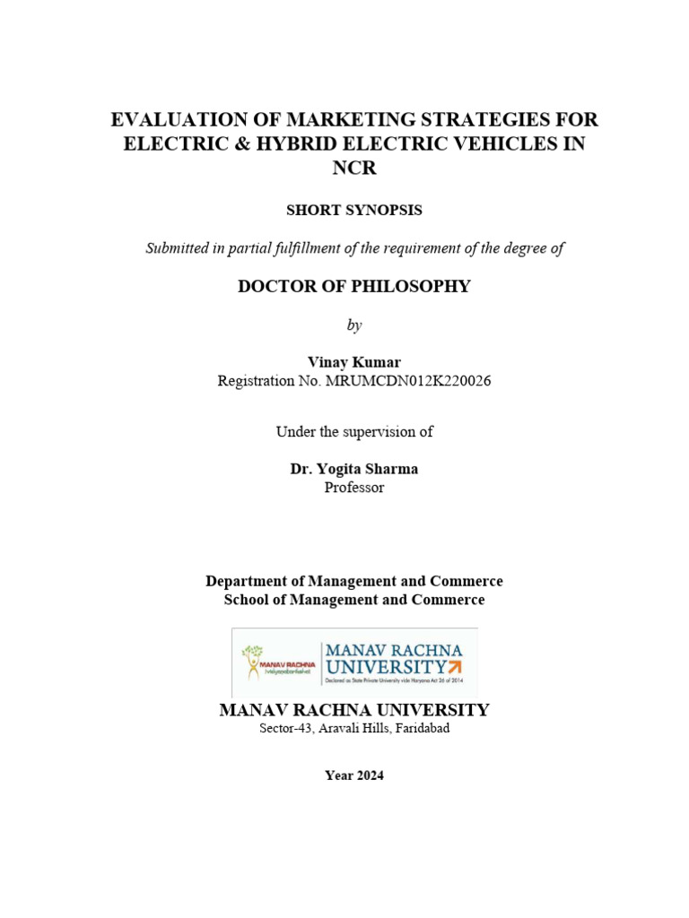 Vinay KMSR | PDF | Electric Vehicle | Hybrid Vehicle