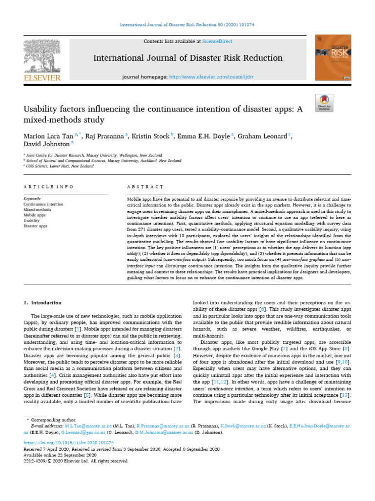 Usability Factors Influencing The Continuance I - 2020 - International ...