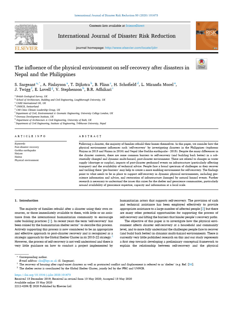 The Influence of The Physical Environment On Sel - 2020 - International ...