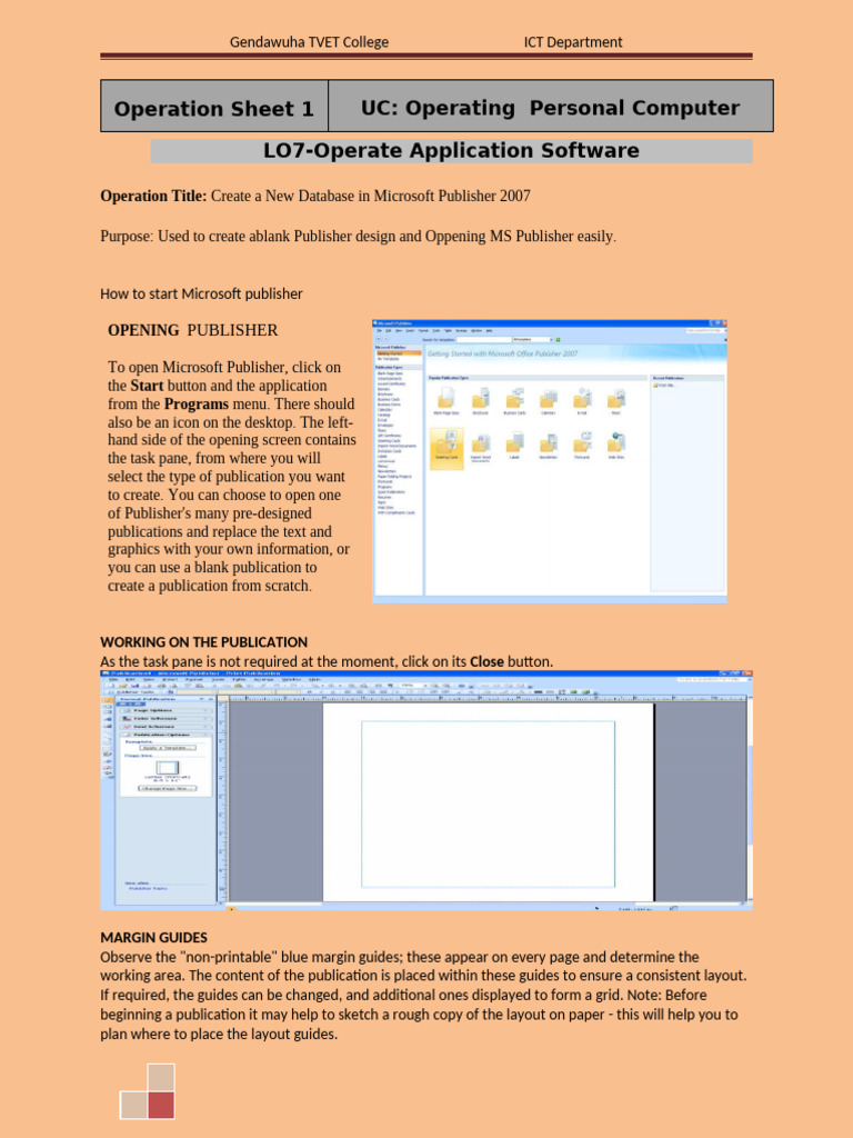 Operation Sheet OPC 4 | PDF | Page Layout | Software