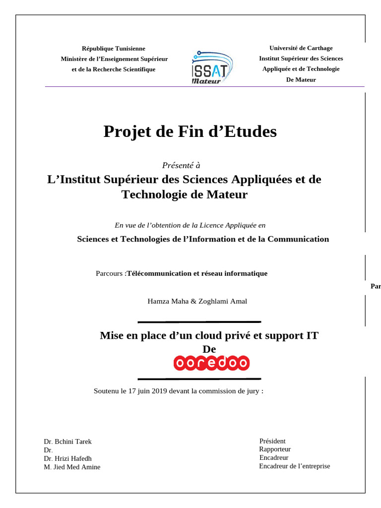 Rapport PFE Cloud | PDF | Cloud computing | OpenStack