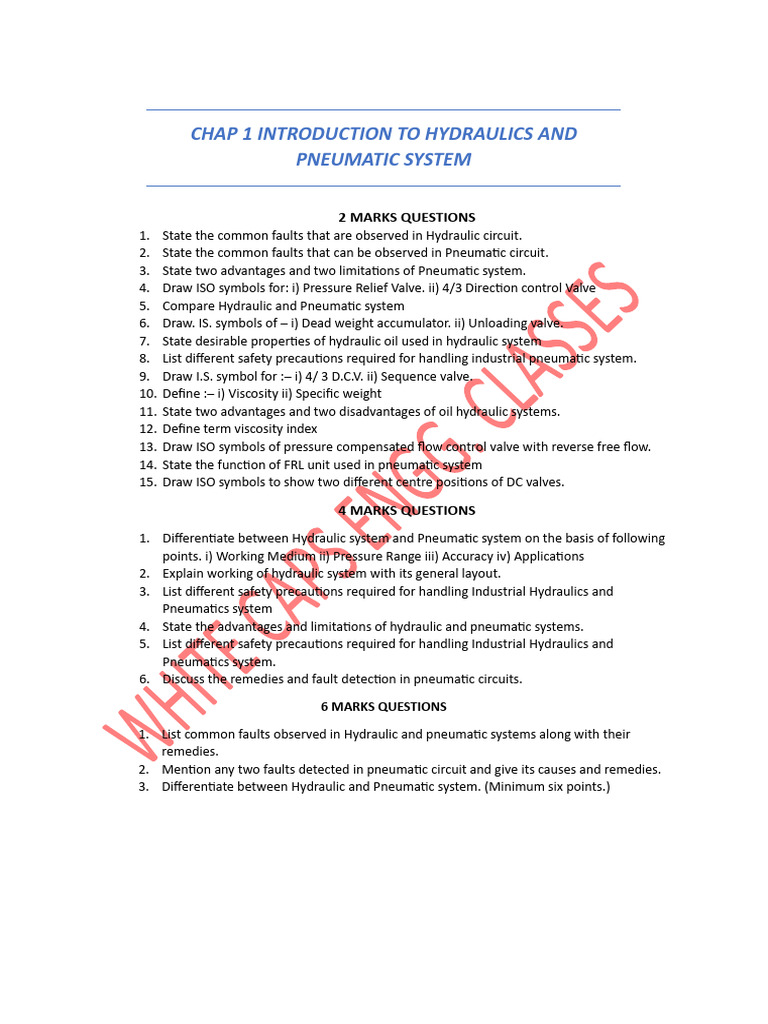 Ihp Full Syllabus Imp Questions | PDF | Valve | Pump